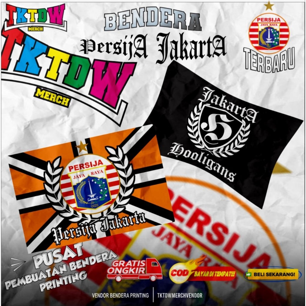 Jual BENDERA SUPORTER PERSIJA JAKARTA CUSTOM | Shopee Indonesia
