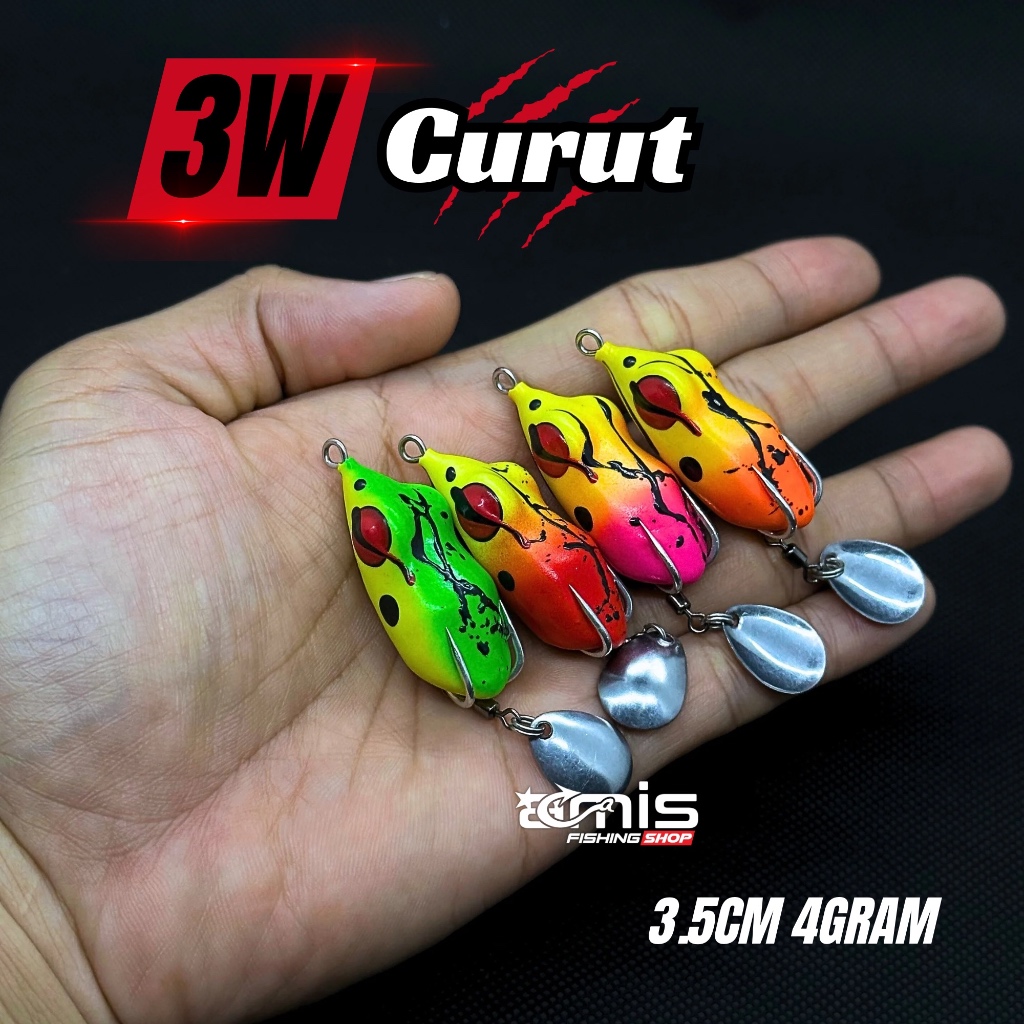 Jual CURUT 3W 3,5cm Softfrog Umpan Lure Casting Gabus Kodok Karet Soft ...