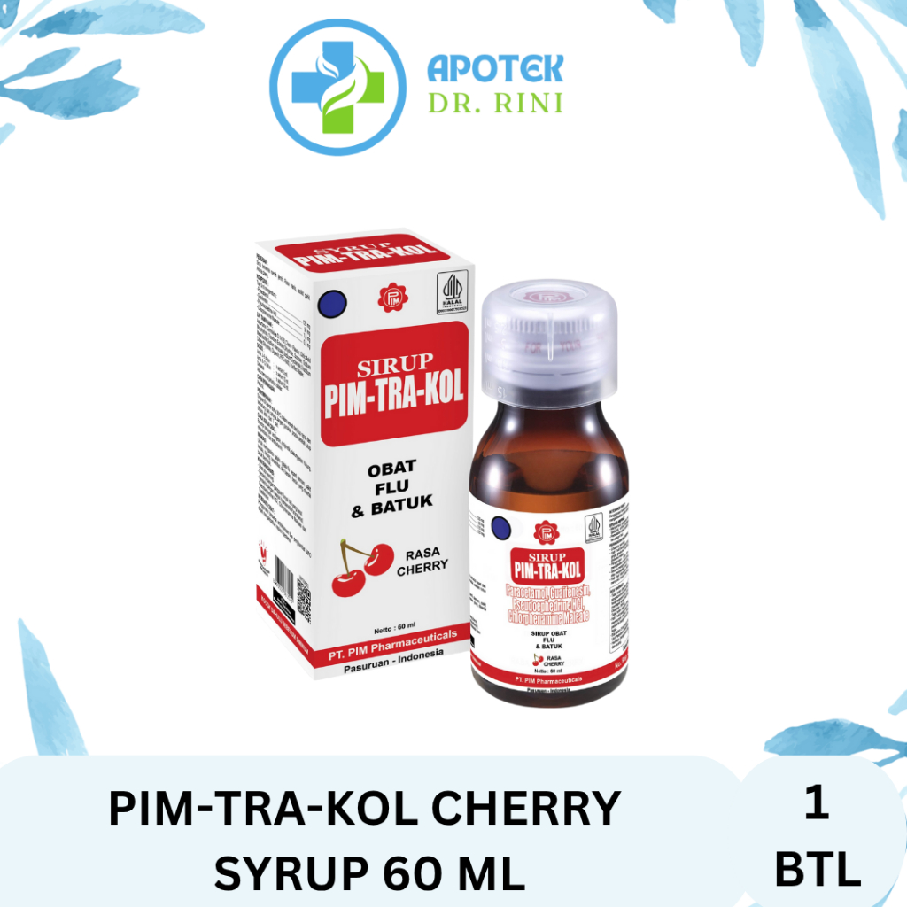 Jual PIM-TRA-KOL SIRUP 60ML PIMTRAKOL PIM TRA KOL BATUK PILEK FLU SYRUP ...