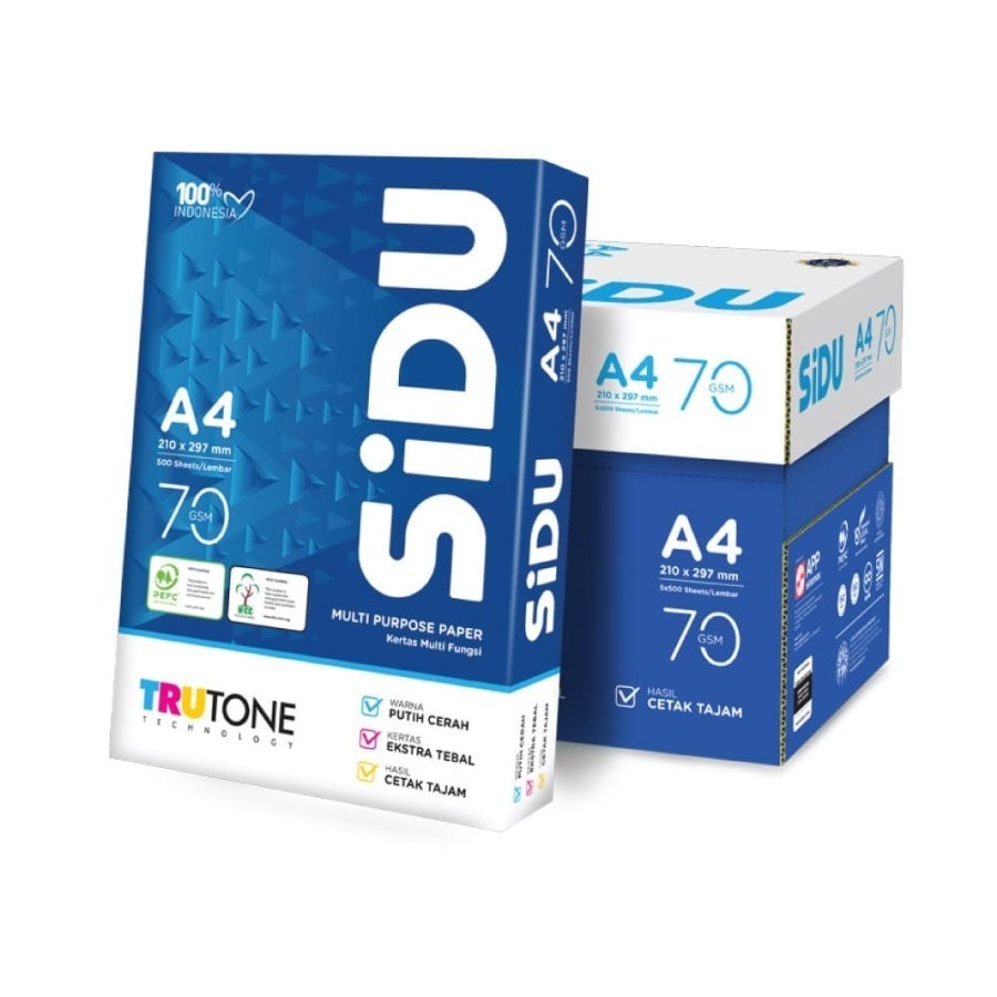 Jual HVS SIDU Kertas A4 F4 60 gram 70 gram Print Foto Copy 60gr 70gr ...