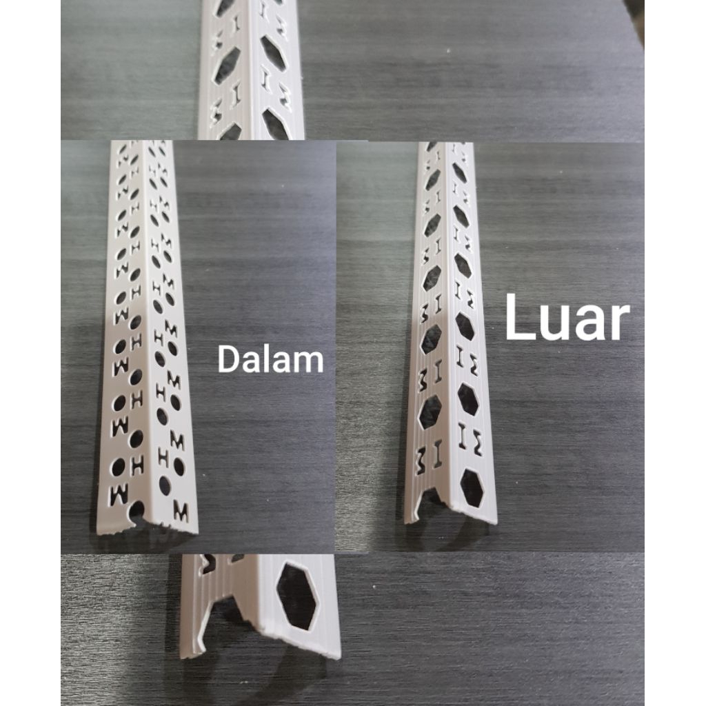 Jual Corner Bead pvc upvc sudutan luar & dalam tembok panjang 240cm ...