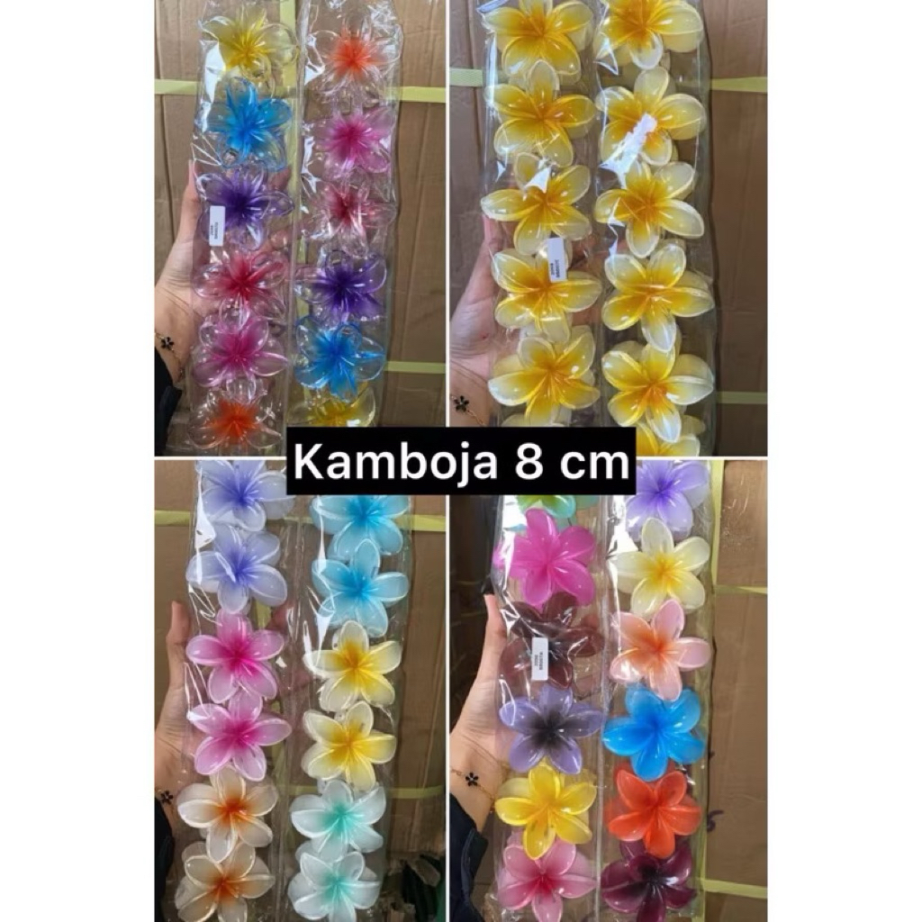 Jual ECER 1PCS JEPIT VIRAL BUNGA KAMBOJA 5-8CM BAHAN SUPER PREMIUM ...