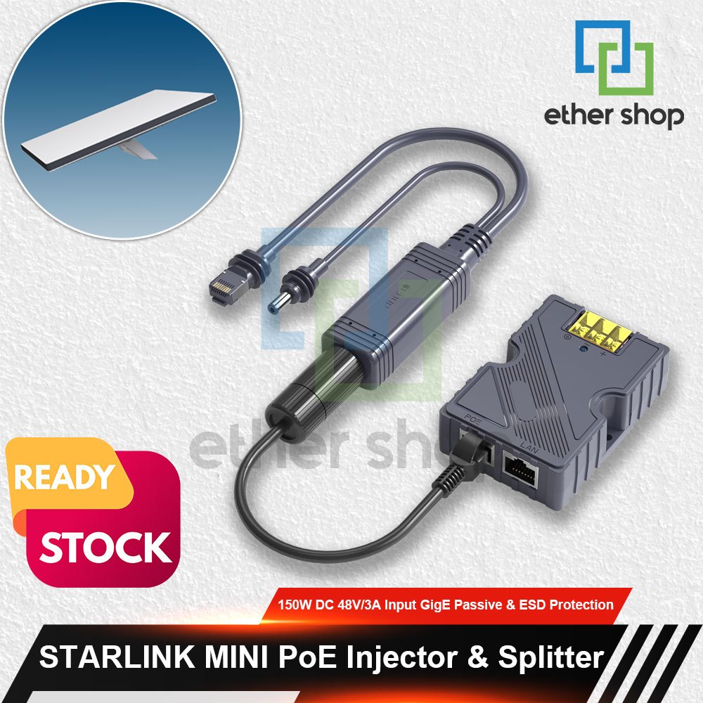 Jual Starlink Mini PoE Injector & Splitter - Ethernet Adapter Untuk ...