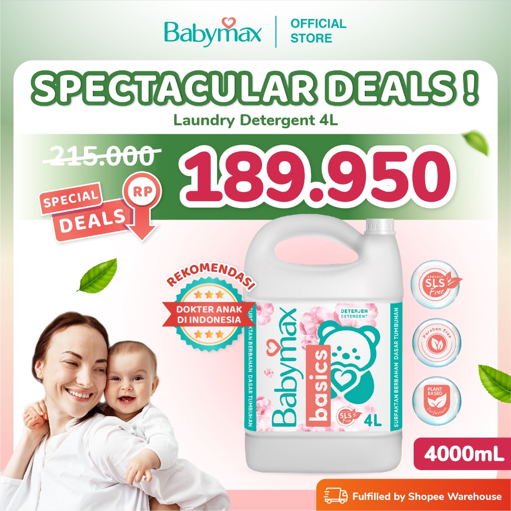 Jual Babymax Basics Detergent 4000 mL (Jerigen) - Deterjen Bayi - Baby ...