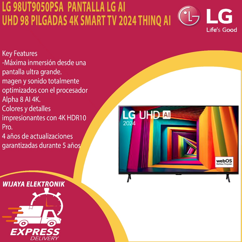 Jual LG 98UT9050 Smart TV 4K LG UHD AI Super Slim 98 inch 98UT9050psa ...