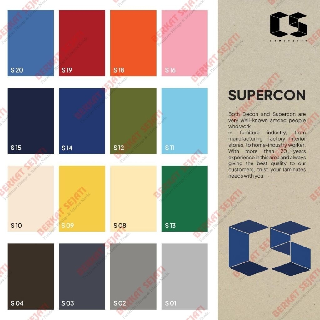 Jual GROSIR 1 ROL (50 METER) SUPERCON CS LAMINATES PELAPIS FURNITURE ...