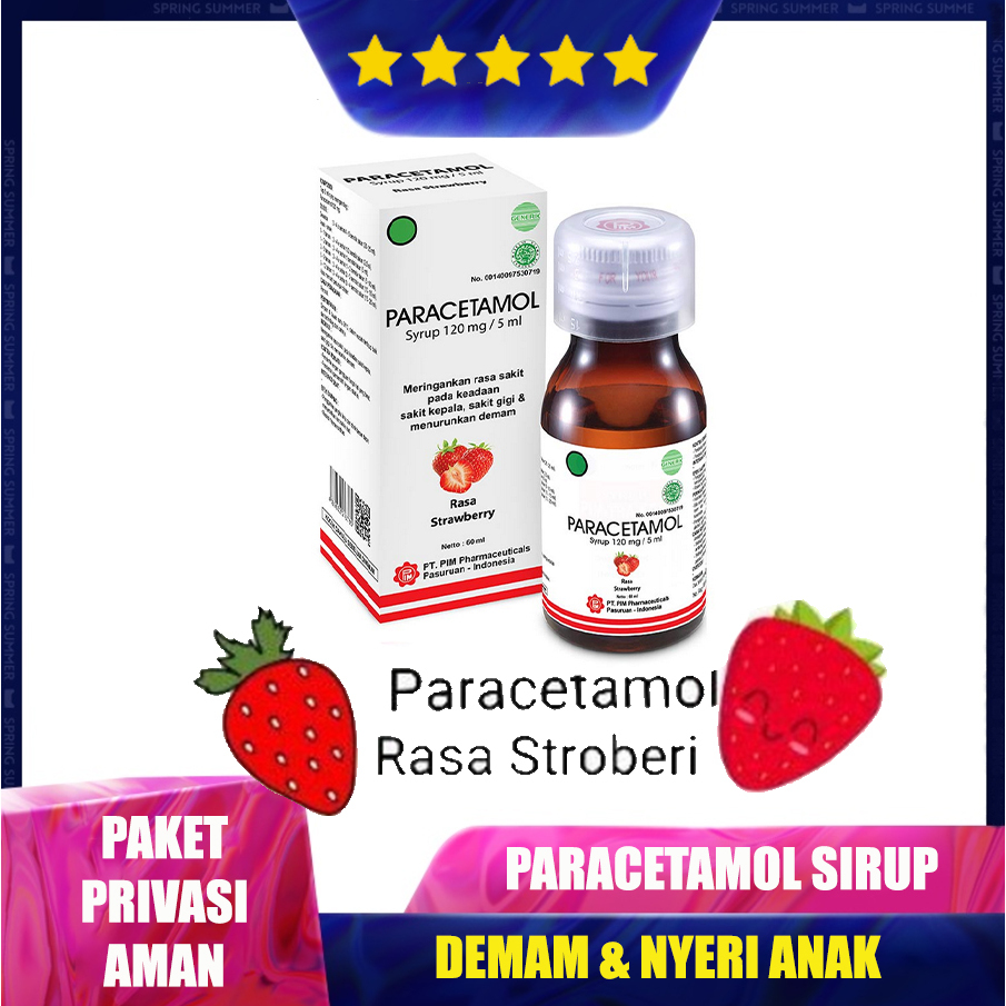 Jual Paracetamol Sirup Anak-Anak 120/5ml | Obat Demam Panas Nyeri Anak ...