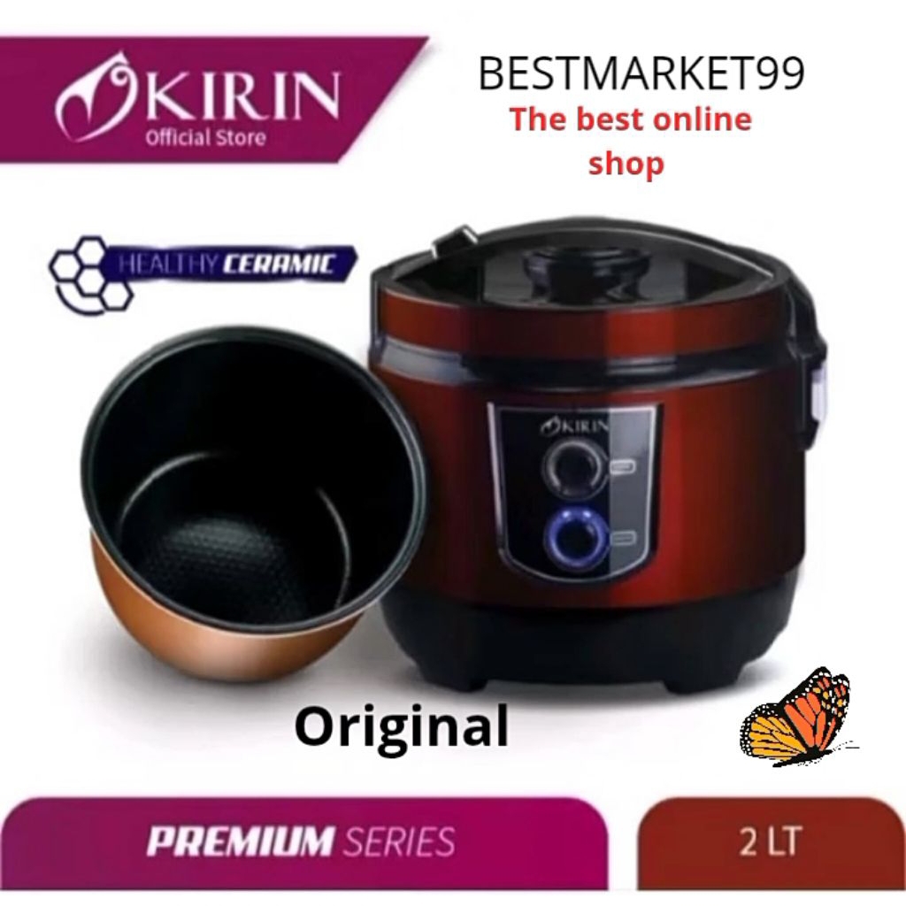 Jual KIRIN RICE COOKER CERAMIC 2 LITER KRC 390 ORIGINAL GARANSI RESMI | Shopee Indonesia
