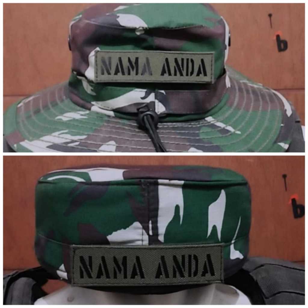 Jual patch laser cut nama custom velcro/ velcro custom nametag ...