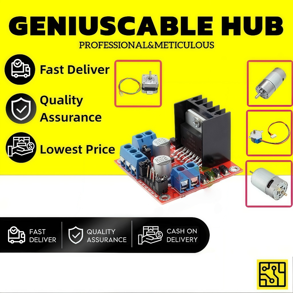 Jual L298N L298 DUAL H BRIDGE STEPPER MOTOR DRIVER MODULE GeniusCable ...