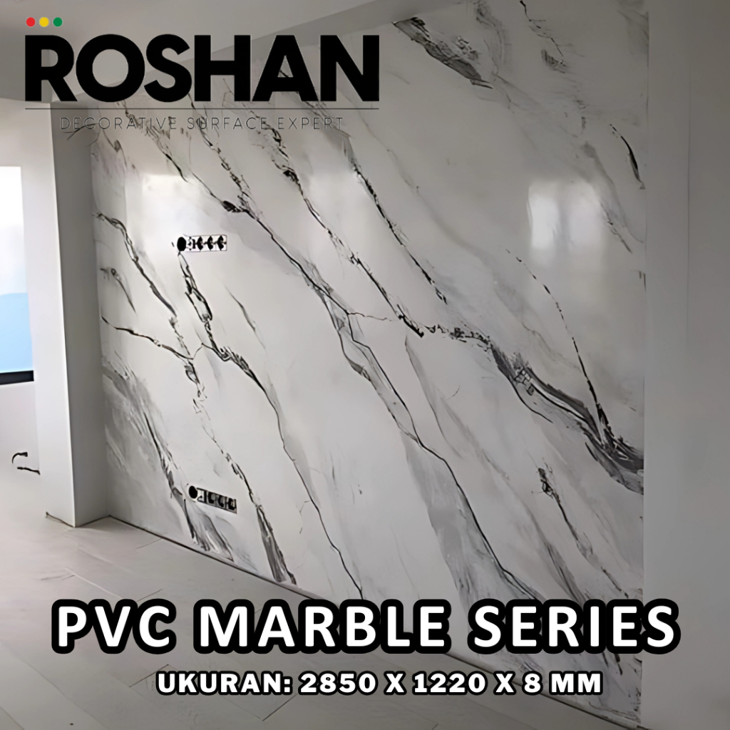 Jual PVC Marmer / Marble Tebal 8mm Uk 285 x 120 cm Wallpanel Dinding ...