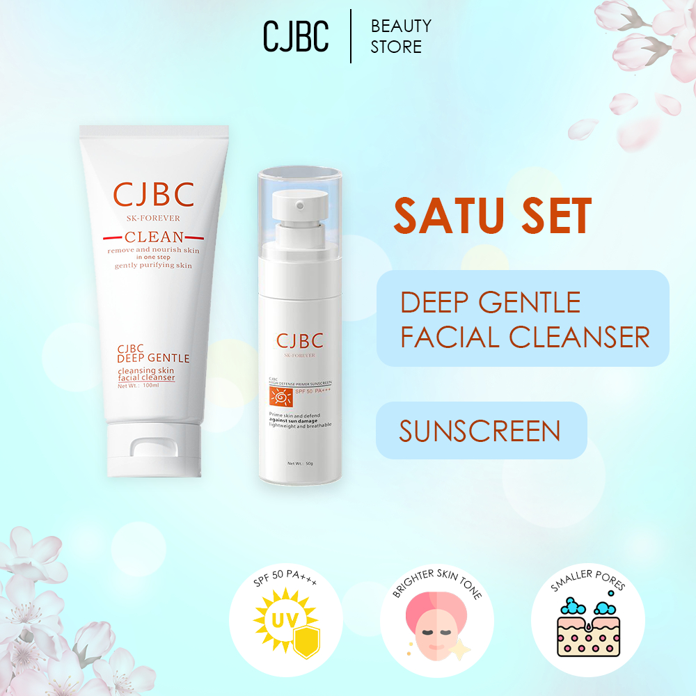 Jual CJBC Brightening Combo Set: Facial Cleanser + Sunscreen ...