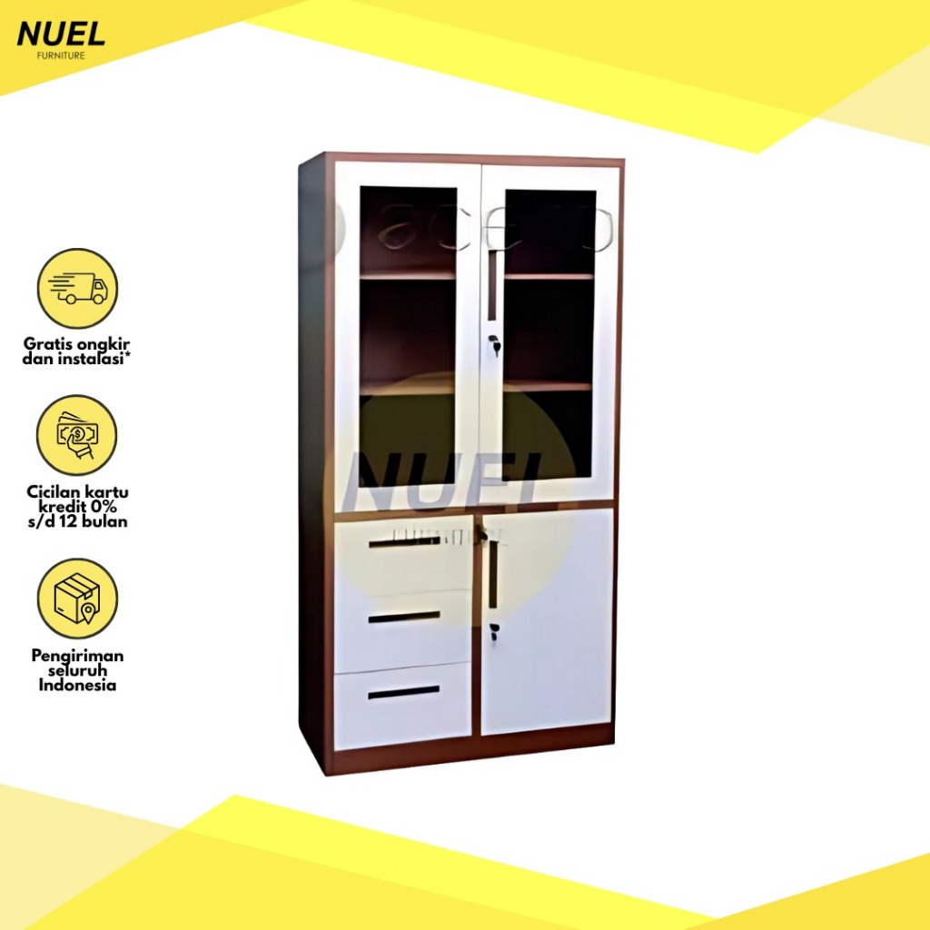 Jual NUEL Kabinet Besi / Lemari File Besi / Lemari Arsip Besi Kaca / AC ...