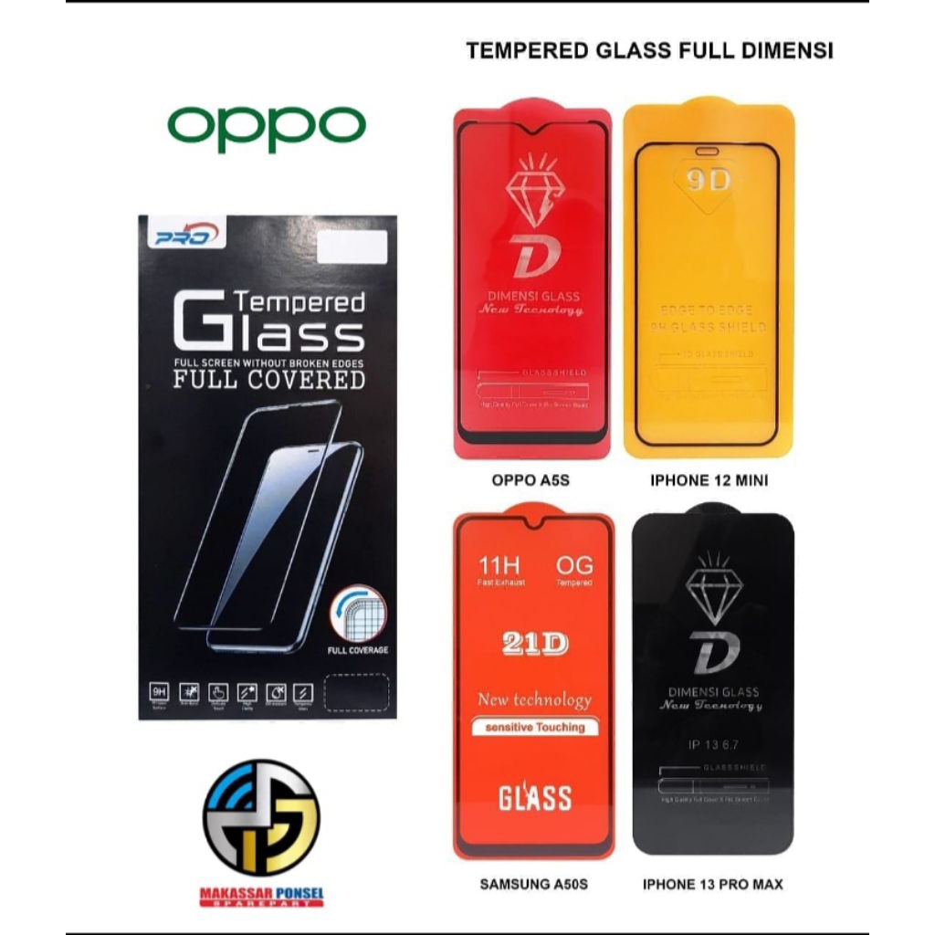 Jual TEMPERED GLASS 9D FULL TYPE OPPO TERLENGKAP ANTI GORES CLEAR ...