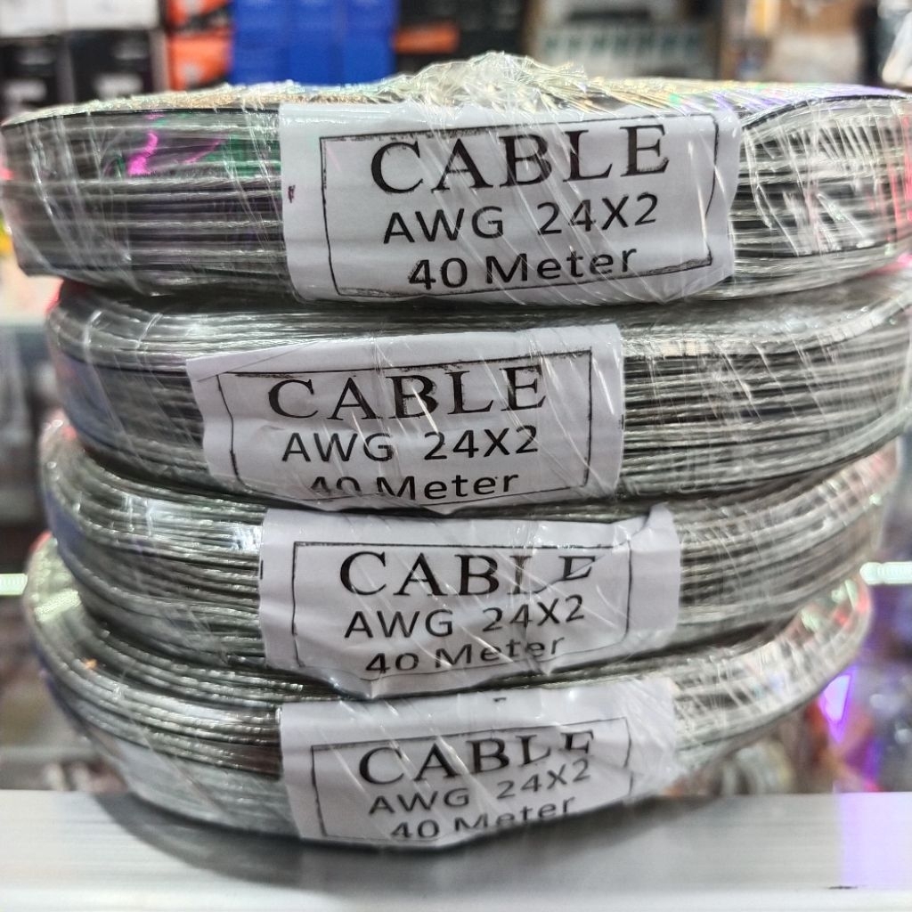 Jual Kabel AWG Bening 24x2 40M Full | Kabel LED AWG Serabut | Shopee Indonesia