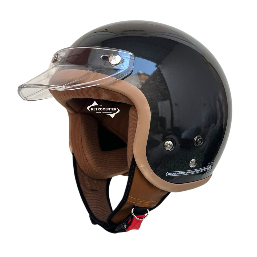 Jual HELM RETRO DEWASA COWOK CEWEK SNI HELM BOGO DEWASA PET TRANSPARAN ...