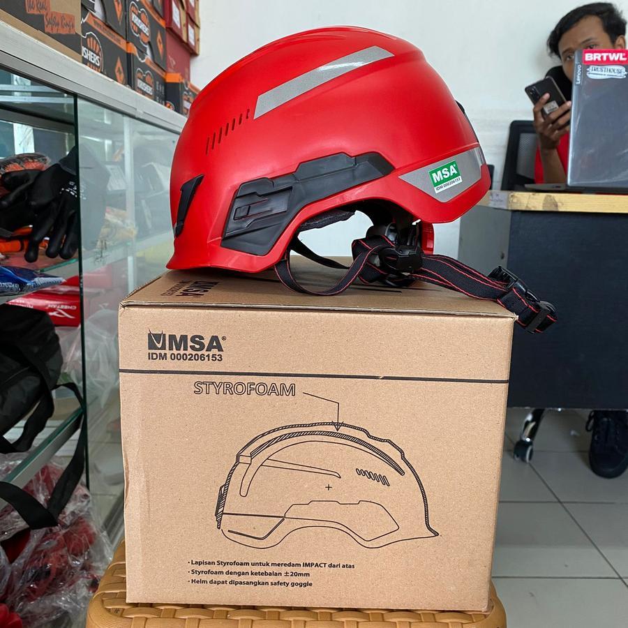 Jual Helm Safety MSA Climbing H1 Trivent Original Warna Merah SNI ...