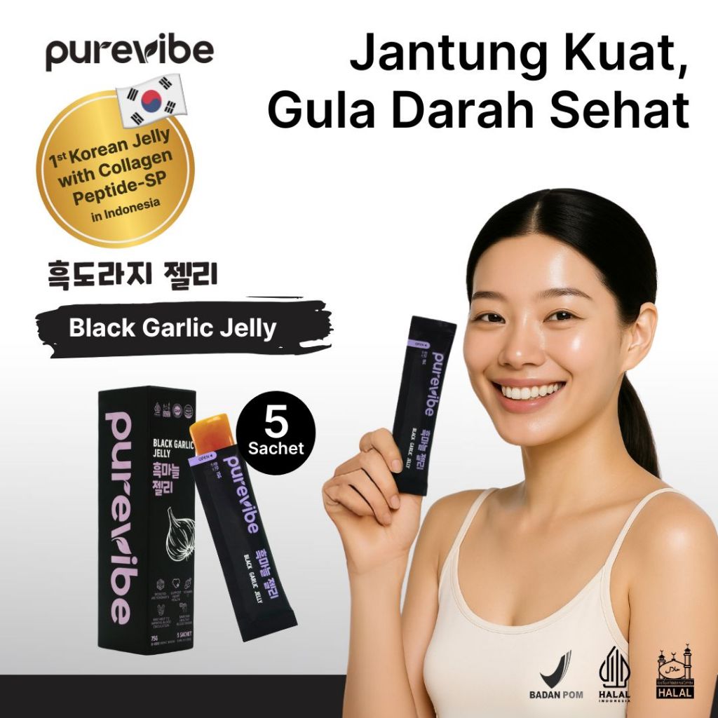 Jual PureVibe Collagen Jelly Black Garlic - Jaga Jantung, Turunkan ...