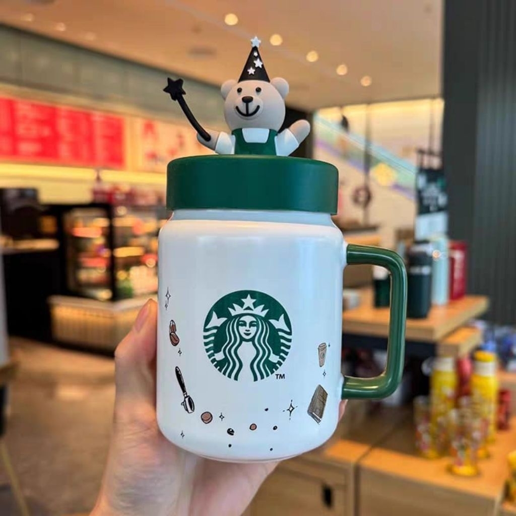 Jual Starbucks Glass Limited Edition Magician Bear 435 ml - Gelas ...