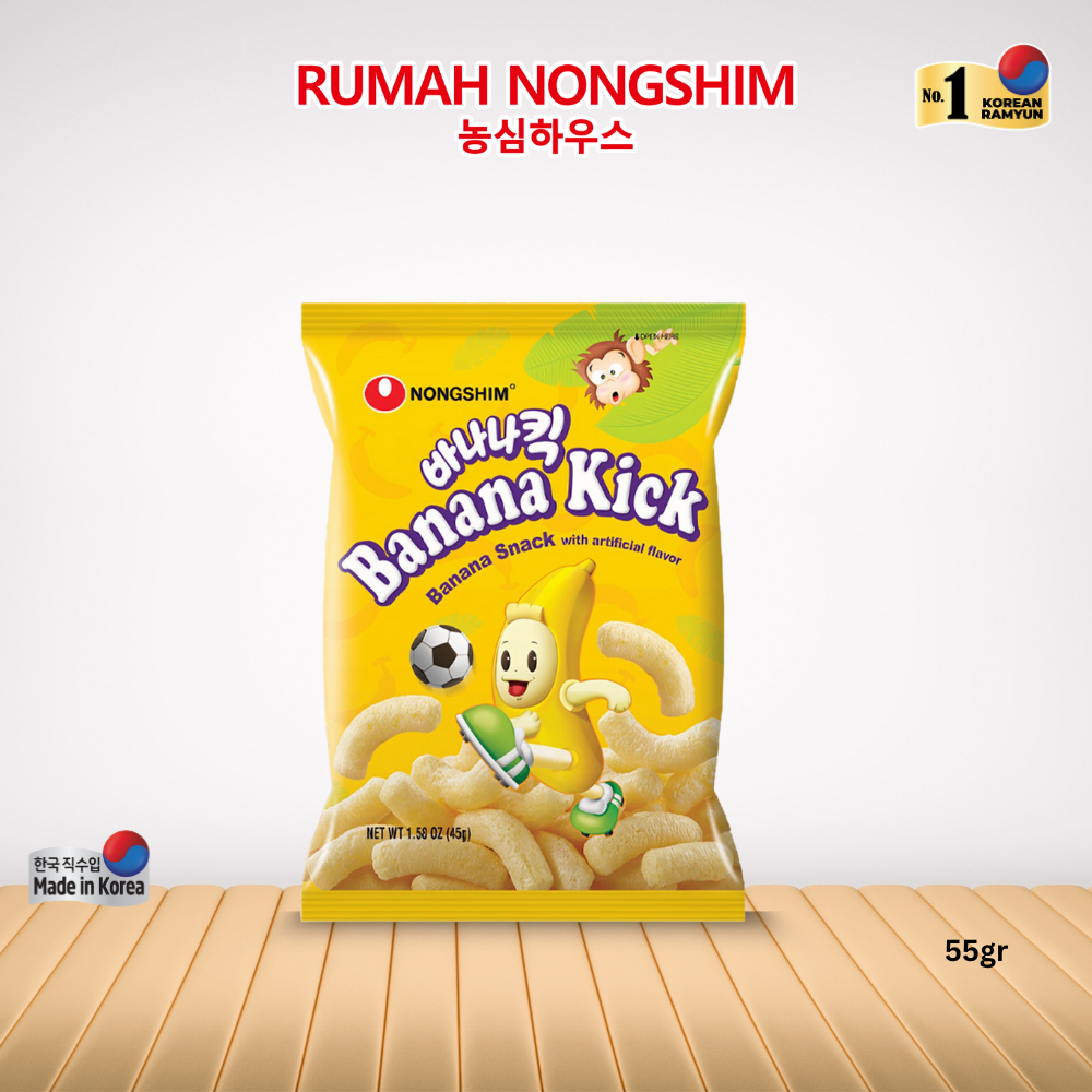 Jual Nongshim - BANANA KICK 45 gram Snack Rasa Pisang Asli dari Korea ...