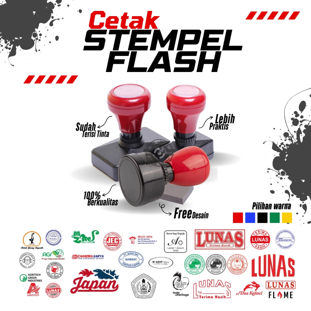 Jual CETAK STEMPEL CUSTOM OTOMATIS STEMPEL FLASH/ STEMPEL NAMA/ STEMPEL LUNAS/ NOTA/dll | Shopee ...