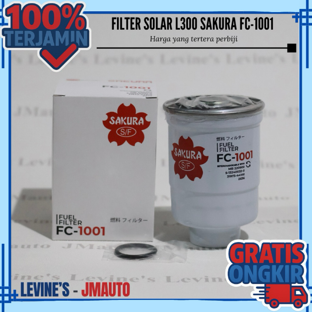Jual filter solar l300 diesel sakura FC1001 / filter solar l300 FC-1001 ...
