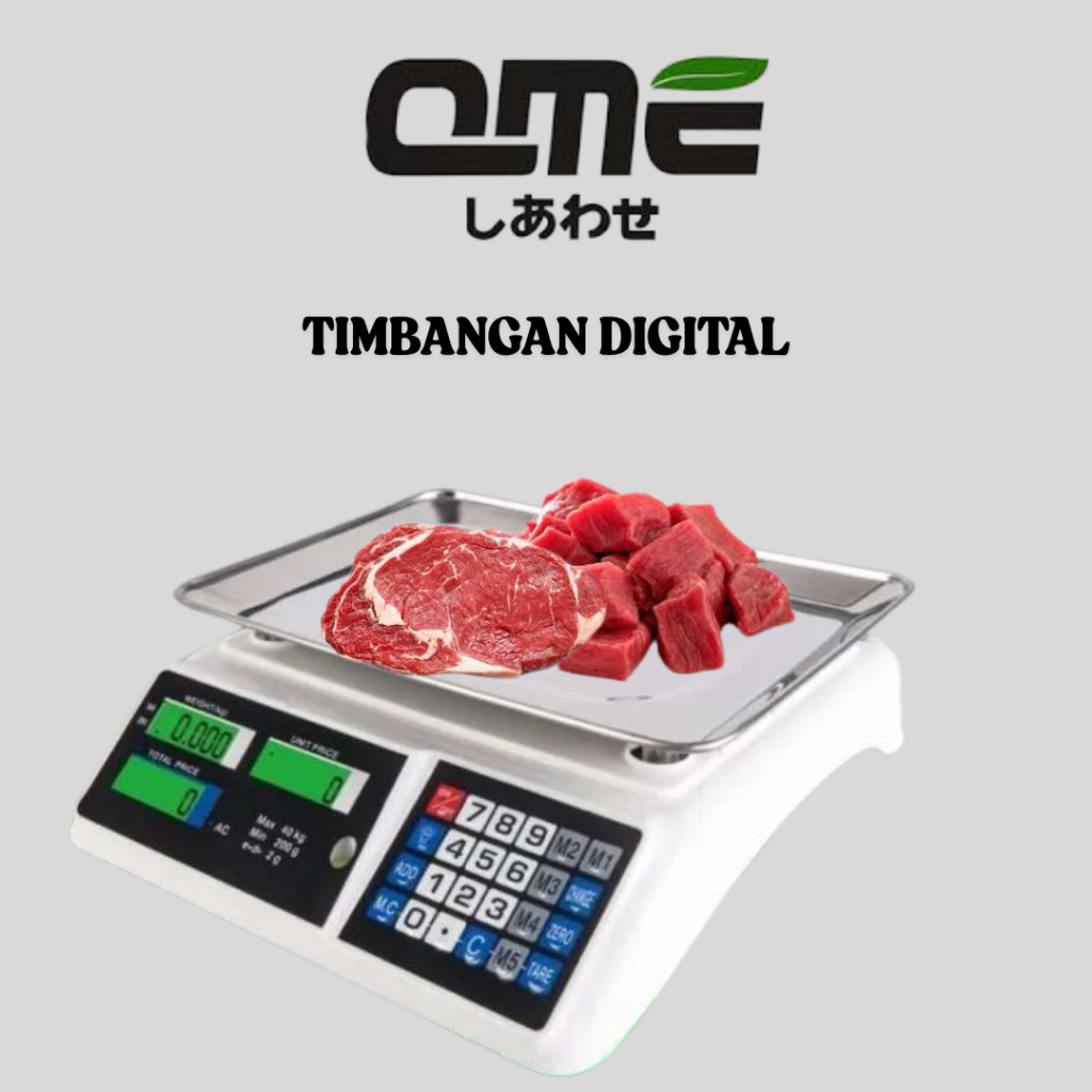Jual Timbangan Buah Digital Merk QME 40kg Digital Computing Scale 40Kg Double Display | Shopee ...