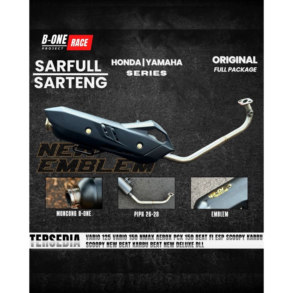 Jual Knalpot Standar racing Bass adem gerung Merk B-one Project tabung vario Beat FI scoopy ...