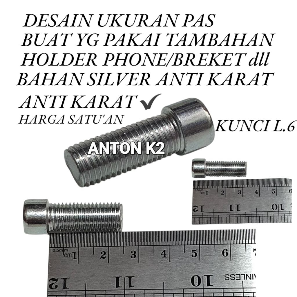 Jual BAUT SPION TOMOK MOTOR PANJANG 3,3 CM/V2 V5/CIRCUIT/RIZOMA L6 BAUT ...