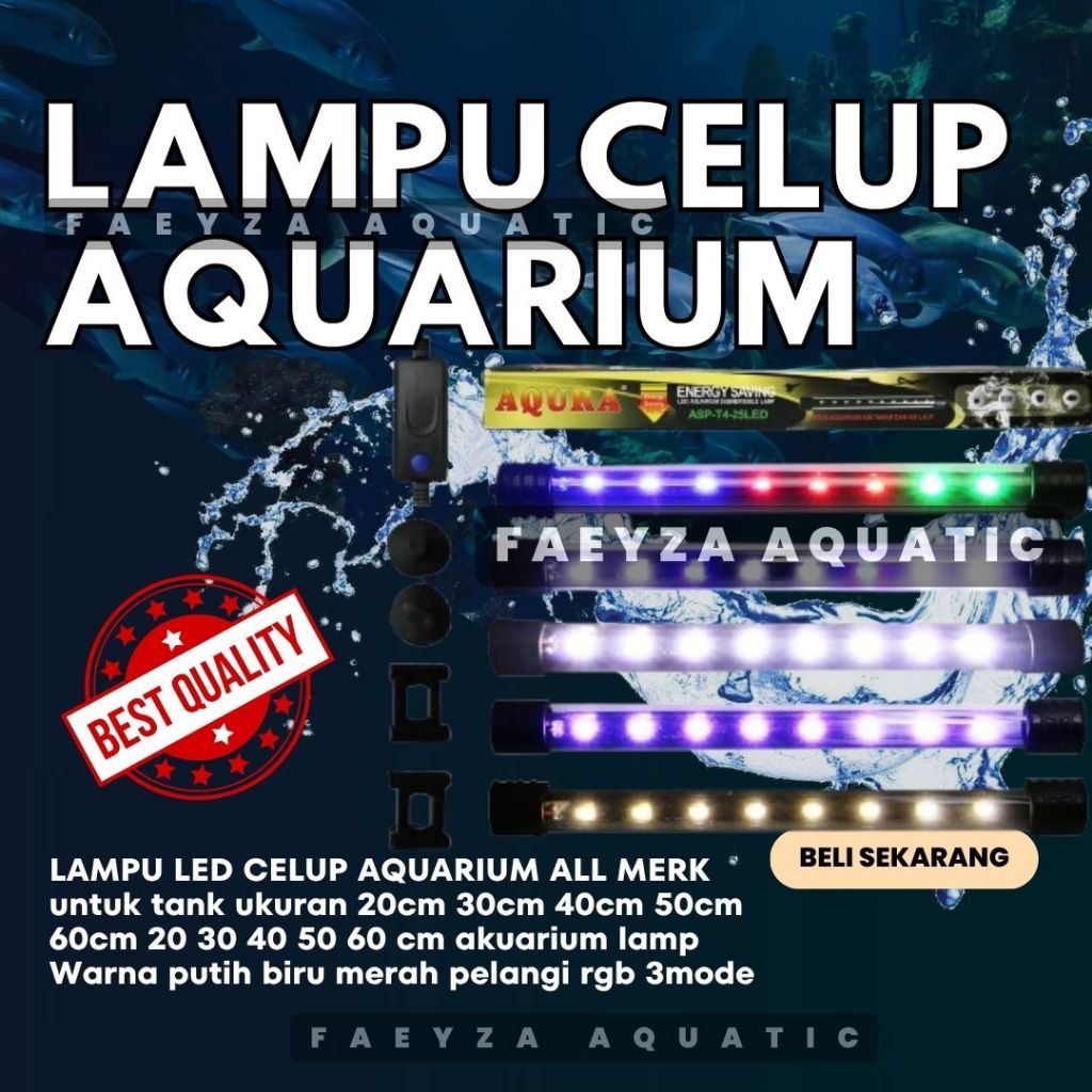Jual LAMPU LED CELUP AQUARIUM AQUASCAPE T4 UKURAN 20-60CM FREE | Shopee ...