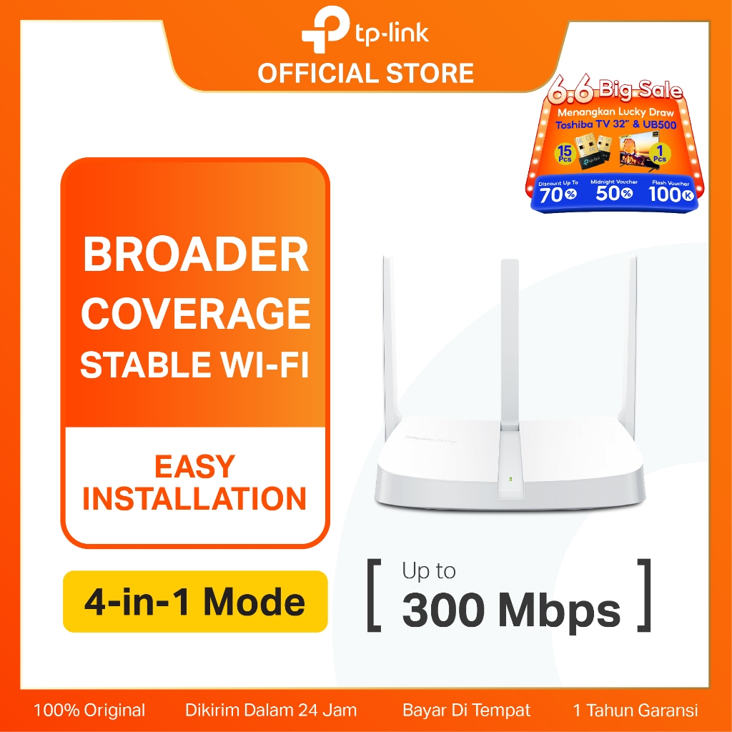 Jual TP-Link | Mercusys MW306R | 300Mbps WiFi Router | Wireless N ...