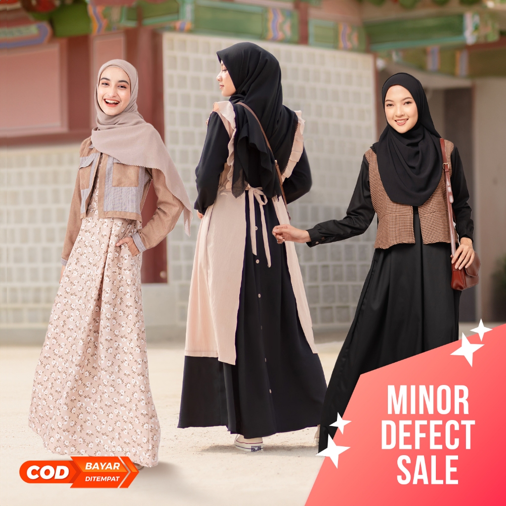 Jual [ MINOR DEFECT SALE ] JILBRAVE Dress Grade B Ready Stok HARUKA, KARINA, NAUREEN, KAMILA ...