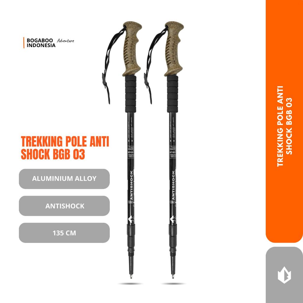 Jual Trekking pole BOGABOO 03 Antishock 135 cm - Tongkat Pendaki ...