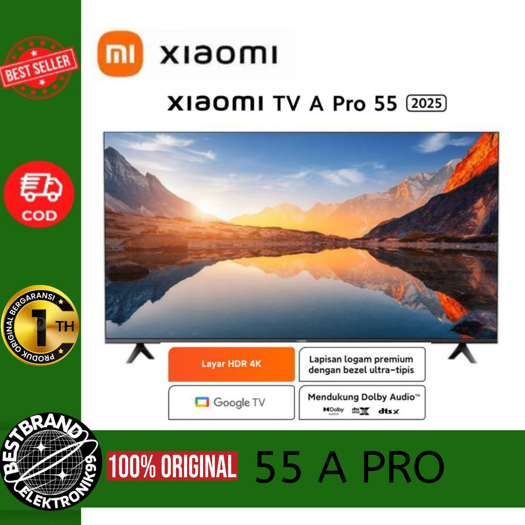 Jual XIAOMI 55 A PRO 2025 LED TV 55 INCH GOOGLE TV UHD 4K DOLBY AUDIO ...