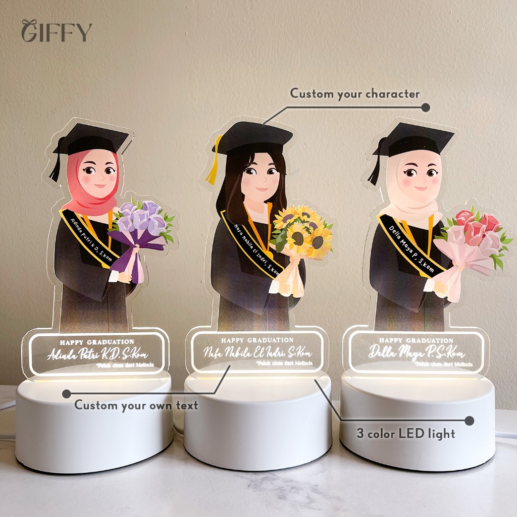 Jual [GIFFY] Joy Lamp - Lampu Acrylic Custom Wisuda Graduation ...
