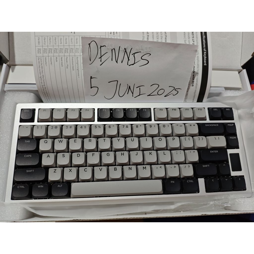 Jual CHILKEY ND75 LP LOW PROFILE MECHANICAL ALUMINIUM KEYBOARD | Shopee Indonesia