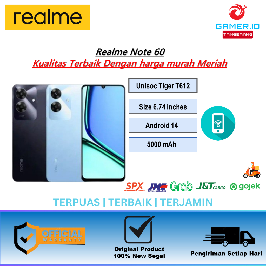 Jual Realme Note 60 6gb 128gb MARBLE BLACK/VOYAGE BLUE | Shopee Indonesia