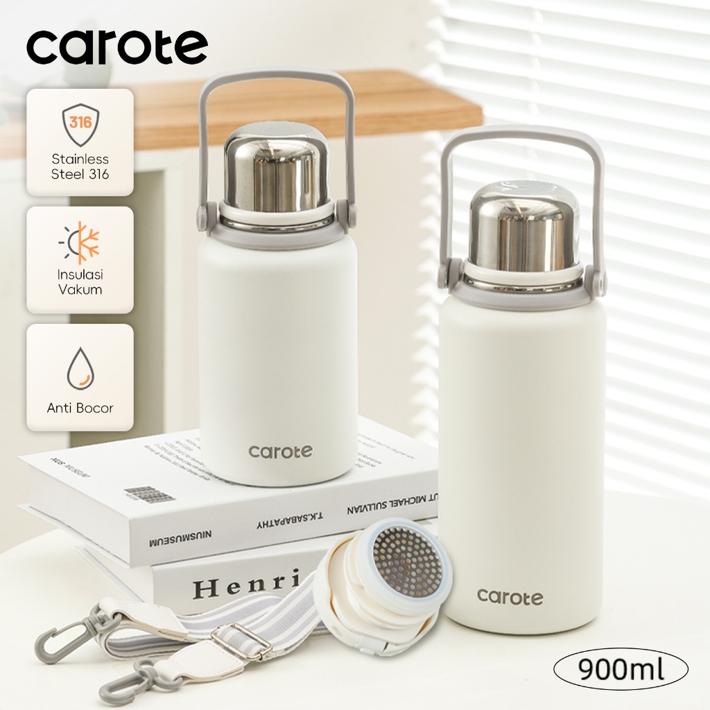 Jual CAROTE Tumbler Botol Minum 900ml Stainless Steel 316 Kapasitas Air ...
