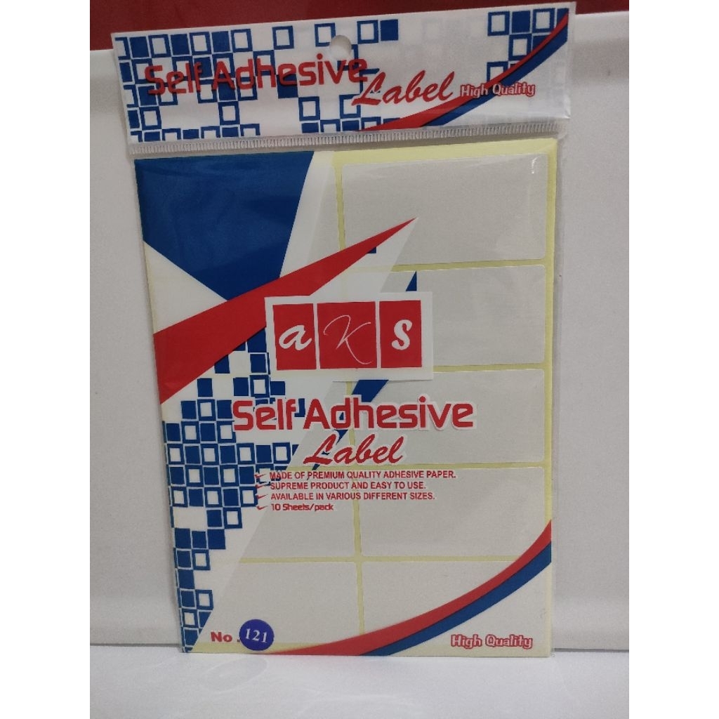 Jual sticker nama /tempelan nama merek AKS 121 isi 10sheet/pack ...