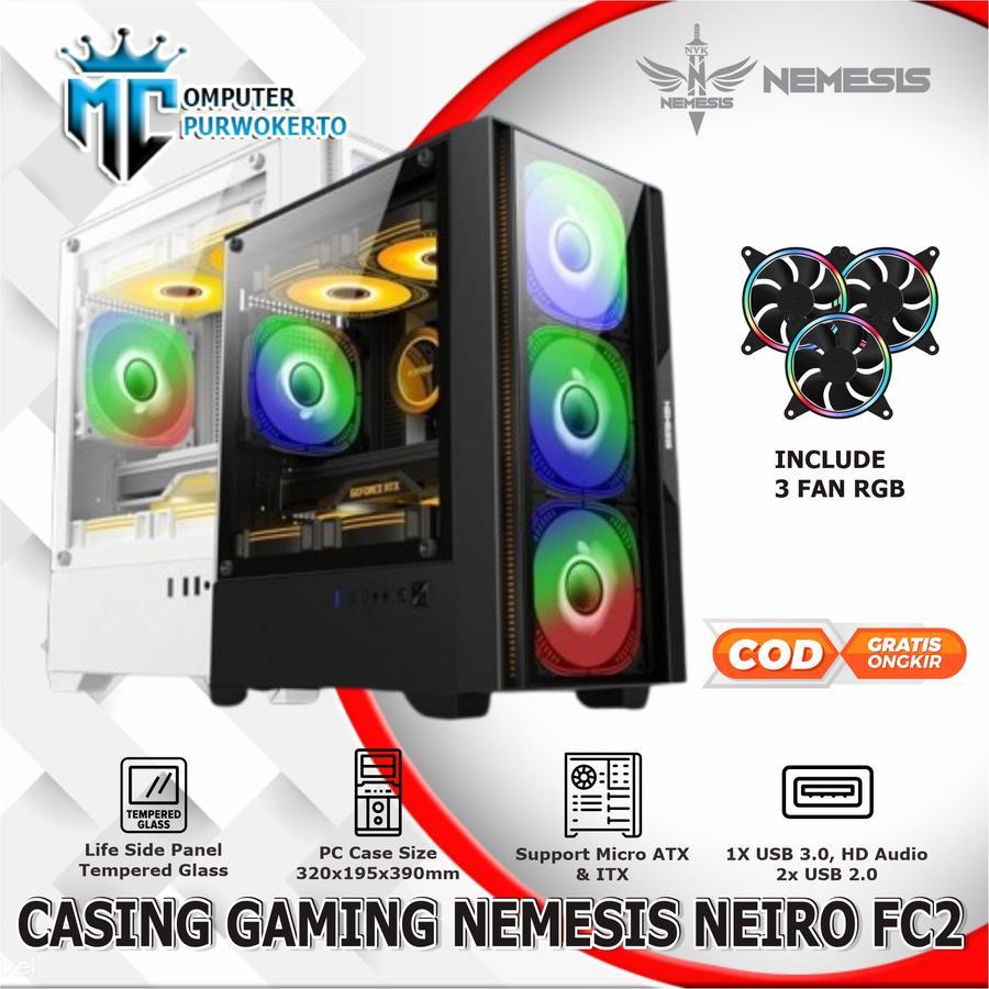 Jual NYK Nemesis NEIRO FC2 M-ATX ITX PC CASE / Casing Komputer Gaming ...