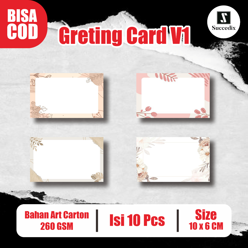 Jual ISI 10 PCS kartu ucapan | Blank Card | Greeting Card V1 ( ISI 10 ...