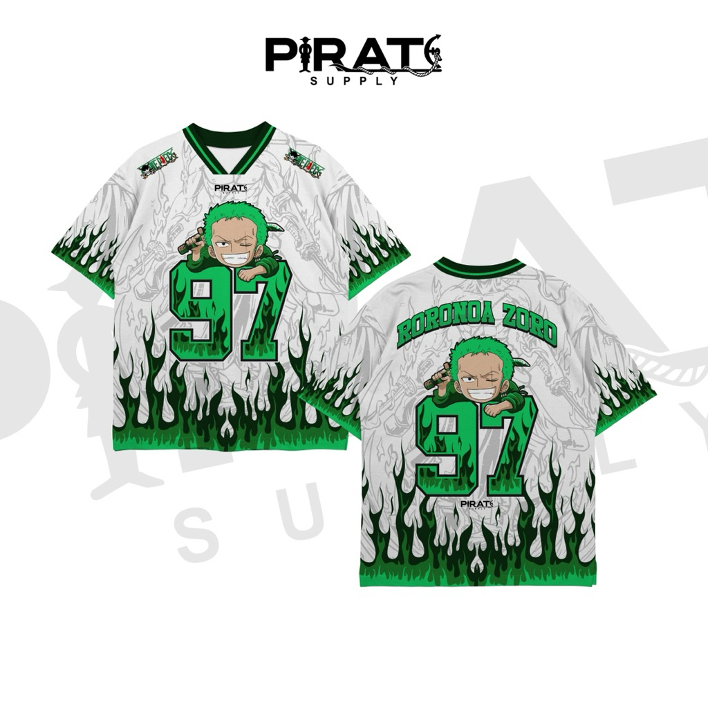 Jual Jersey Anime One Piece Roronoa Zoro Jersey Retro Anime One Piece ...