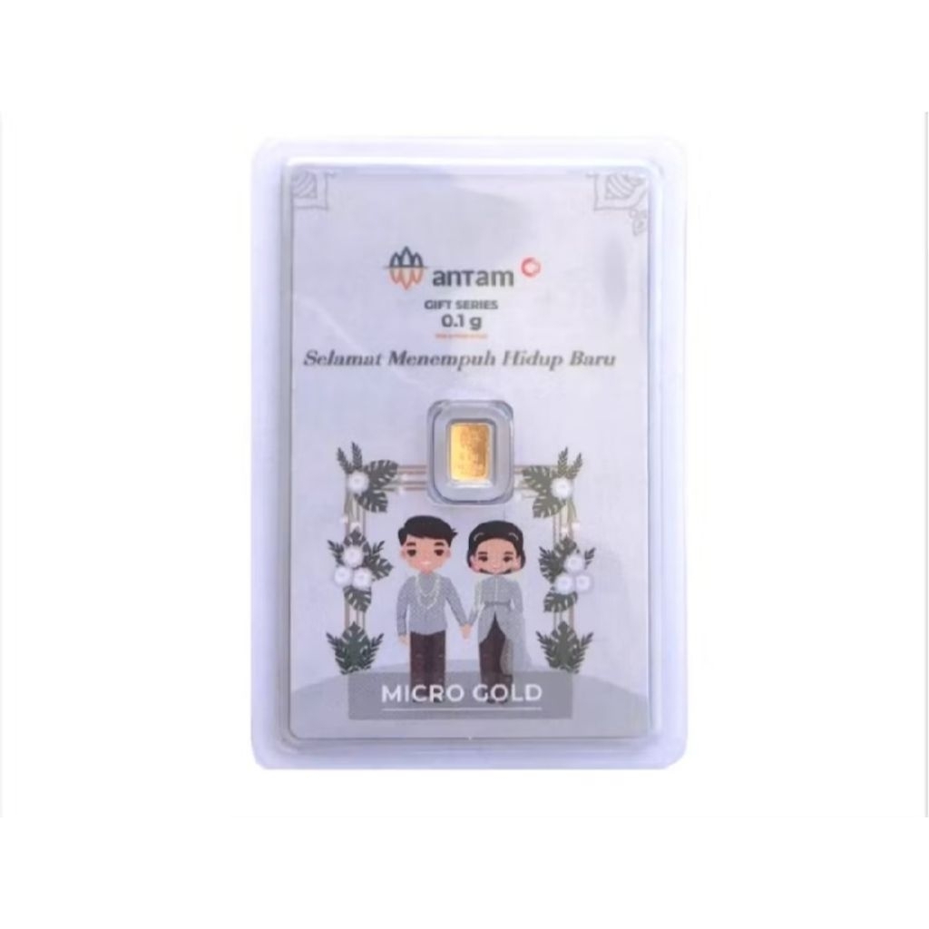 Jual antam micro gold 0.1 gram wedding series | Shopee Indonesia