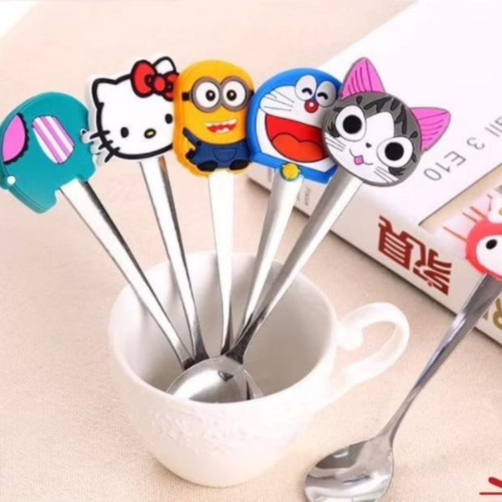 Jual SENDOK TEH KARAKTER CARTOON LUCU SENDOK KECIL ANAK SENDOK SENDOK ...