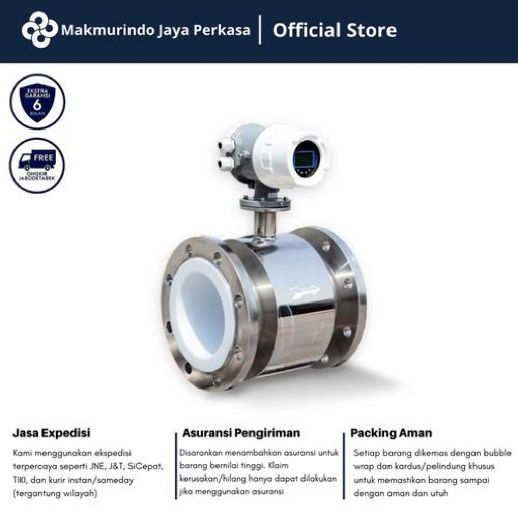 Jual FLow Meter Electromagnetic SS304 DN100 Flowmeter Size 4" Inch Meteran Air Stainlees Steel ...