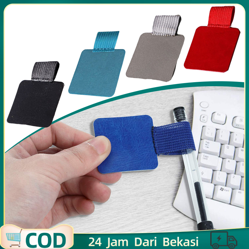 Jual 4pcs Universal Self-Adhesive Leather Pen Holder Pen Holder Stylus ...