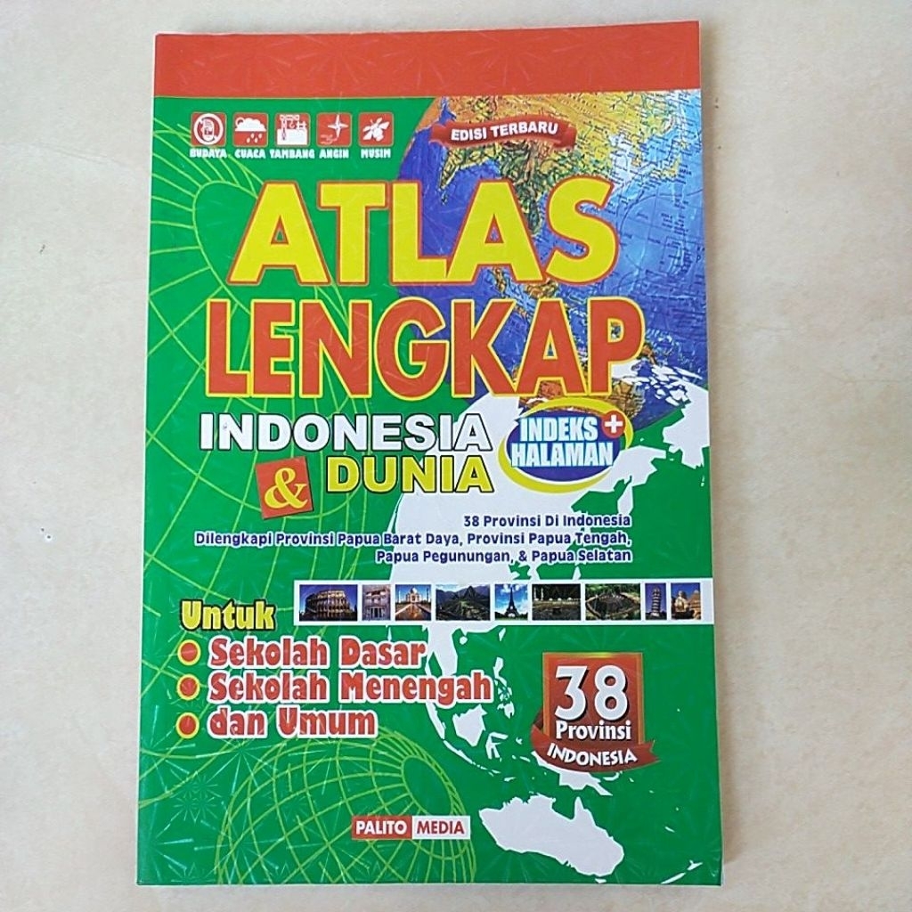 Jual Atlas Lengkap Indonesia & dunia untuk SD,SMA, Dan UMUM | Shopee ...