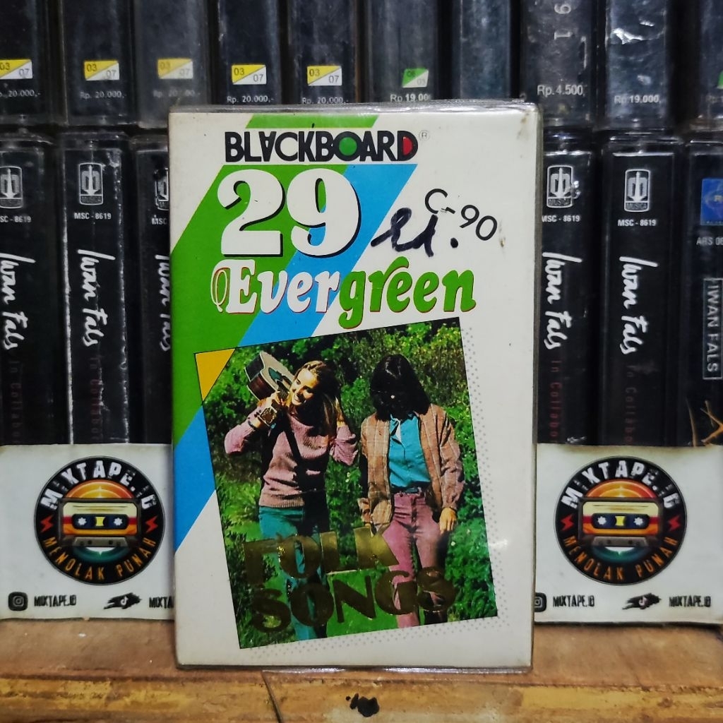 Jual Kaset Pita - 29 Evergreen Folk Songs - Kompilasi Barat - John Denver - John Lennon - Queen ...