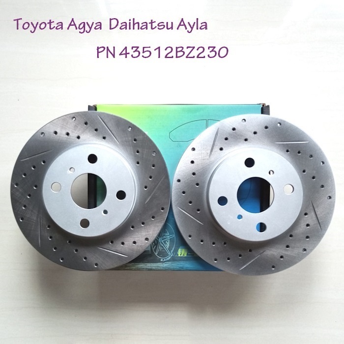 Jual Brake Disc Cakram Rem Depan Drilled Slotted Toyota Agya Daihatsu ...