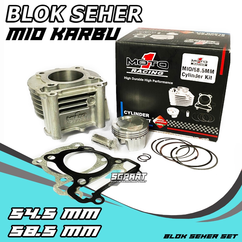 Jual BLOK BORING SEHER SET MIO 54.5mm dan 58,5mm BOREUP MIO SPORTY MIO SMILE SOUL FINO LAMA ...